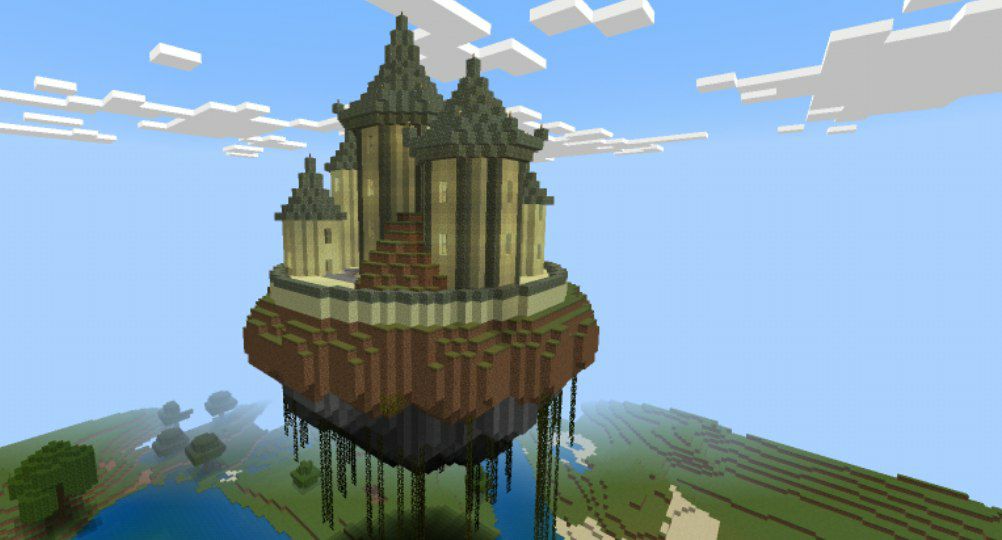 Download Floating Castle Map Minecraft Bedrock: MCPEDL