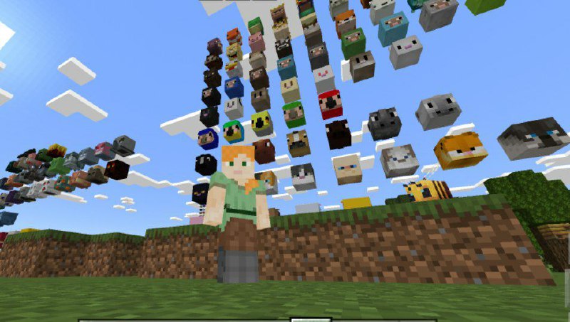 Download Mob Heads Mod Minecraft Bedrock: MCPEDL