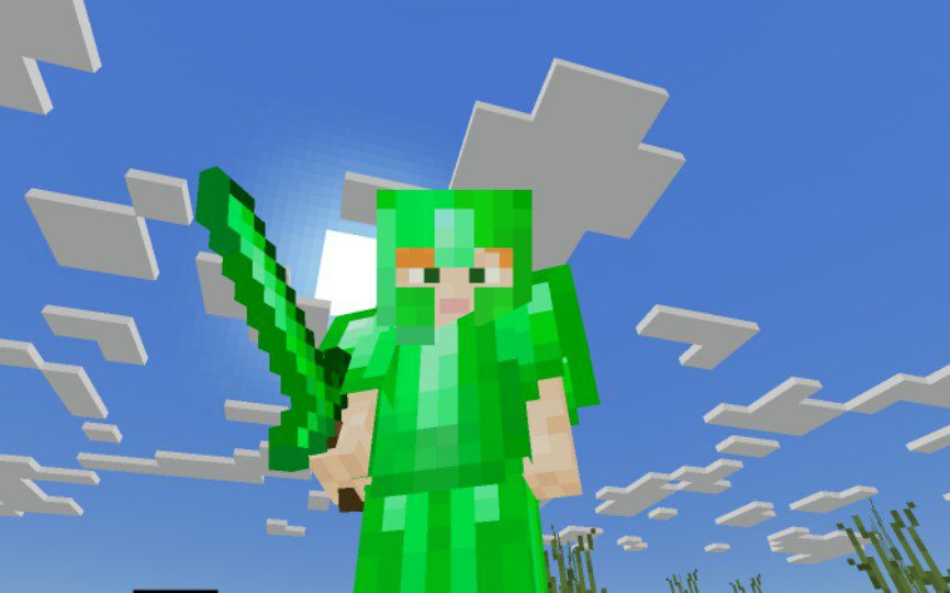 Download Emerald Sword Mod Minecraft Bedrock: MCPEDL