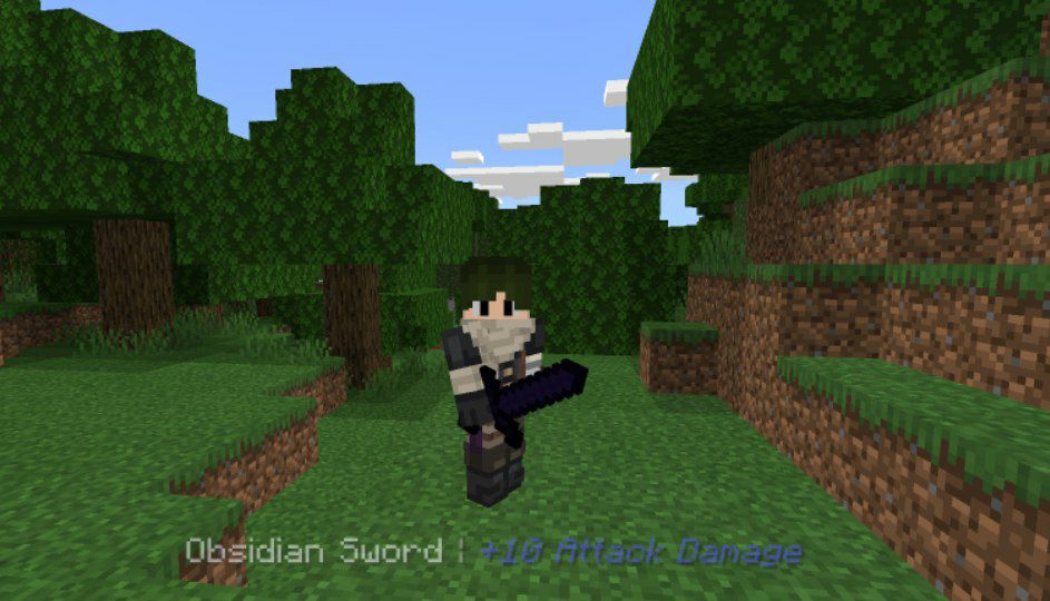 Download Obsidian Sword Mod Minecraft Bedrock: MCPEDL