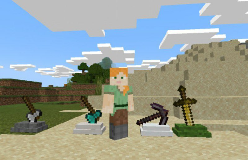 Download Sword Statue Mod Minecraft Bedrock: MCPEDL