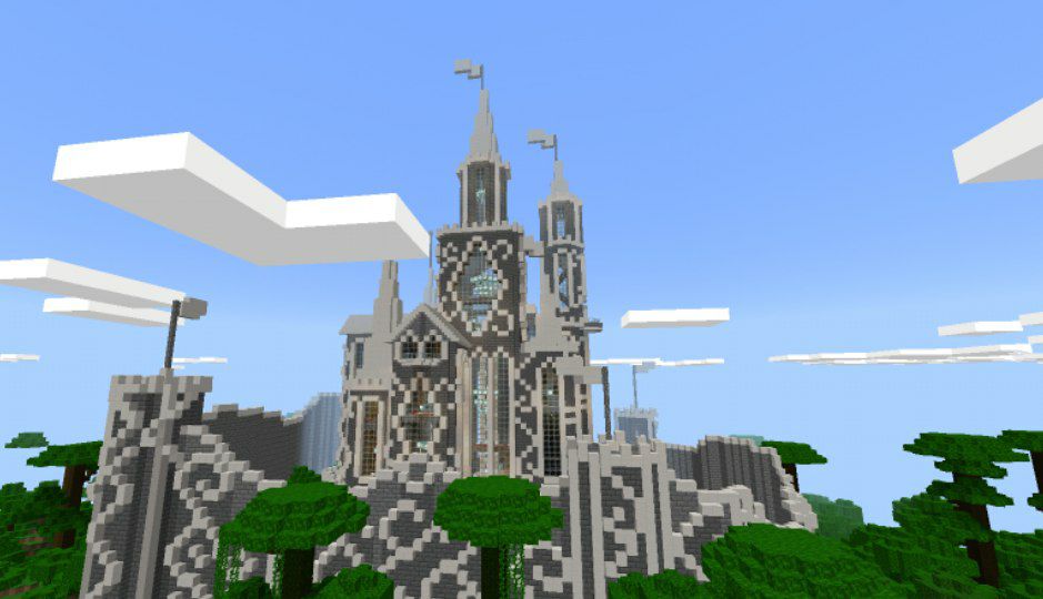 Download Castle Roof Map Minecraft Bedrock: MCPEDL