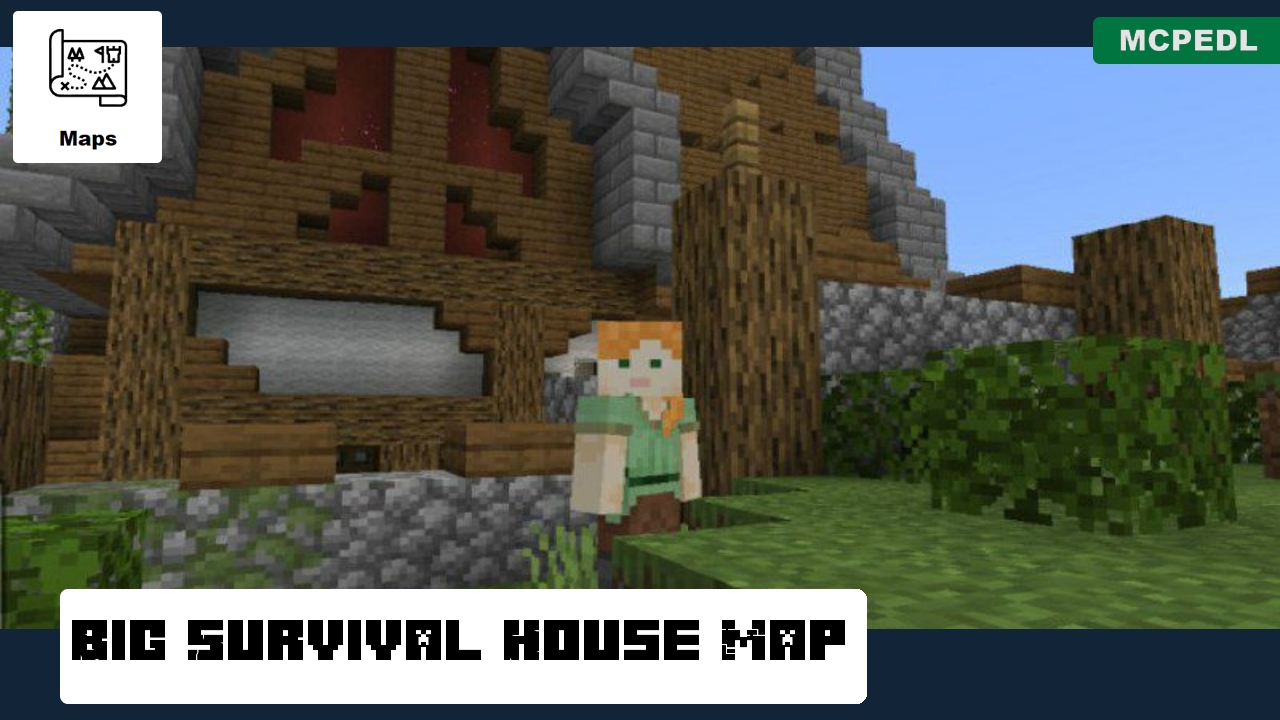 Download Big Survival House Map Minecraft Bedrock: MCPEDL