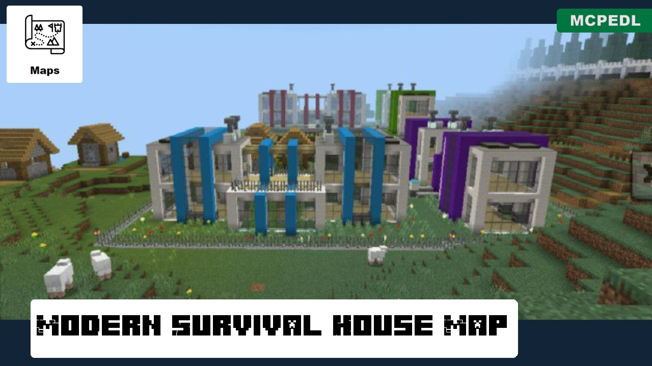 Download Modern Survival House Map Minecraft Bedrock: MCPEDL