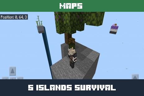 Download 5 Islands Survival Map Minecraft Bedrock: MCPEDL