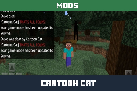 Download Cartoon Cat Mod Minecraft Bedrock: MCPEDL
