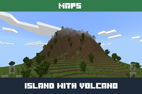 Download Island with Volcano Map Minecraft Bedrock: MCPEDL