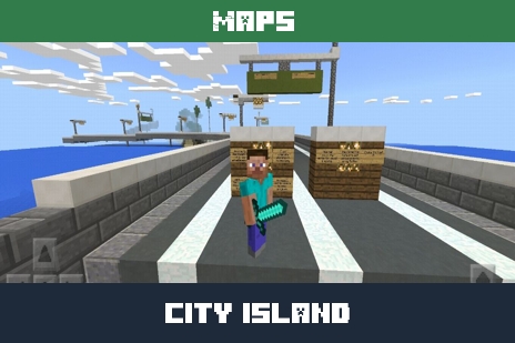Download City Island Map Minecraft Bedrock: MCPEDL